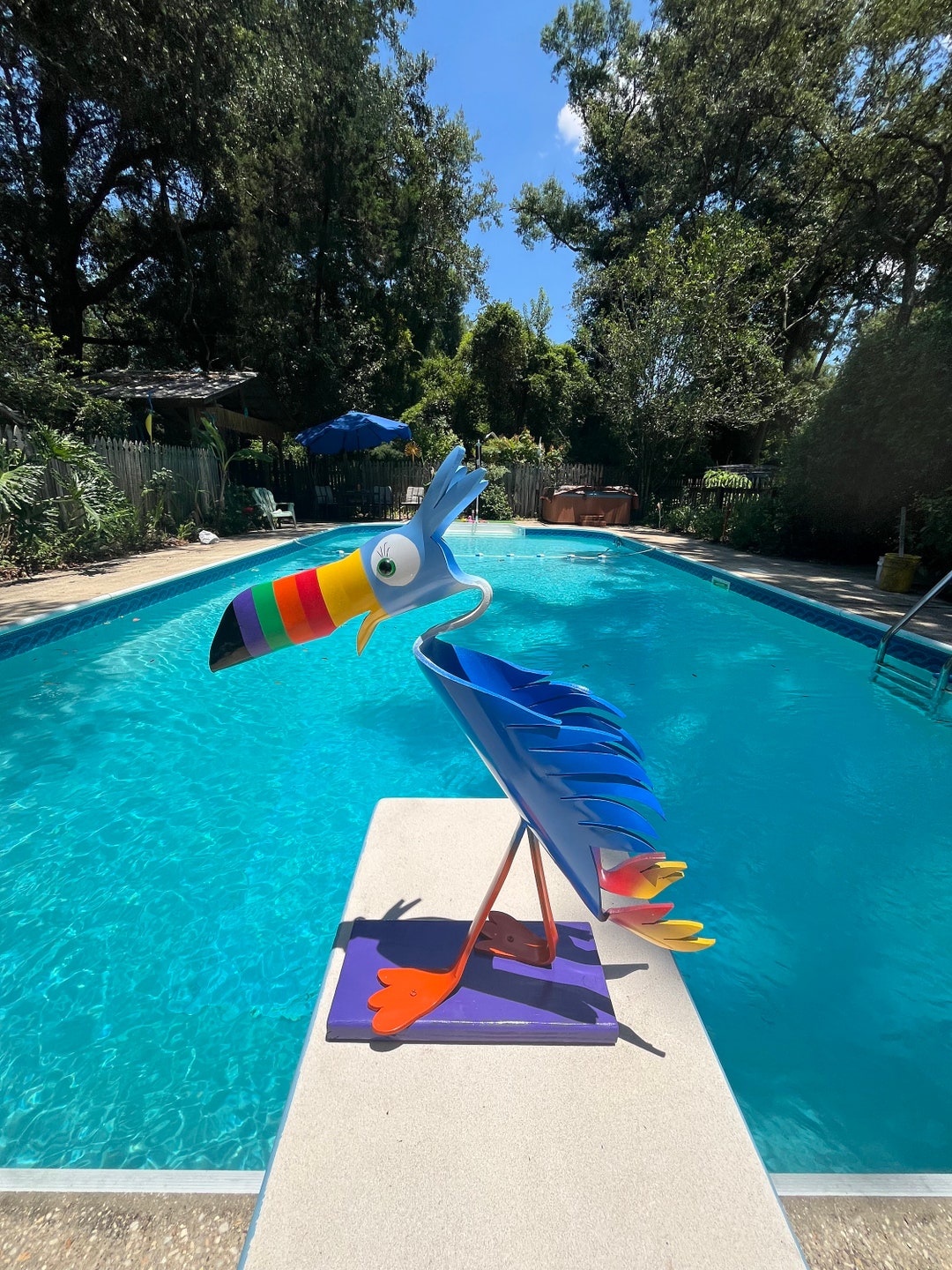 Dave the Colorful Toucan on Base - Etsy