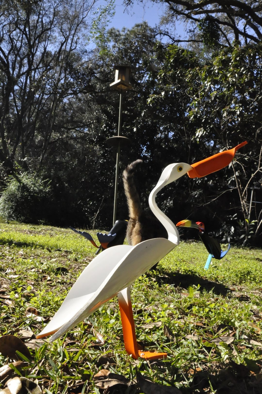 Baby Pelican Pipe Bird Yard Art With Acrylic Eyes and Foot Stake - Etsy ...