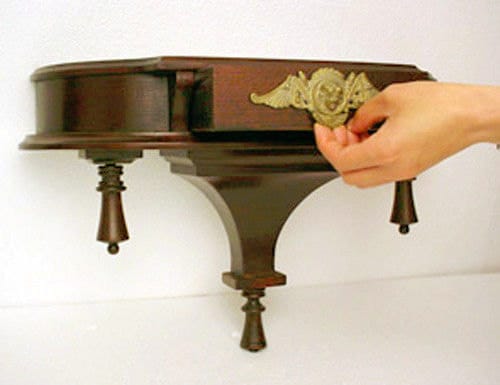 Solid Oak Wall Display Bracket Shelf for Ansonia Mirror Side Clock or ...