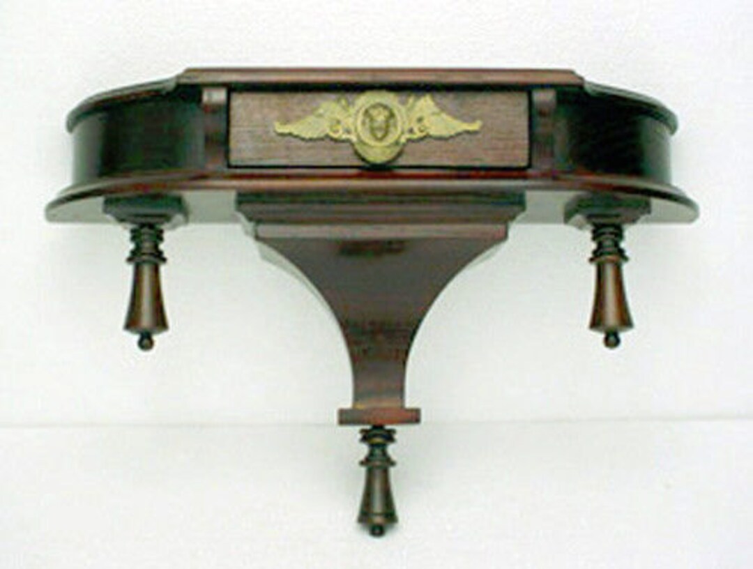 Solid Oak Wall Display Bracket Shelf for Ansonia Mirror Side Clock or ...