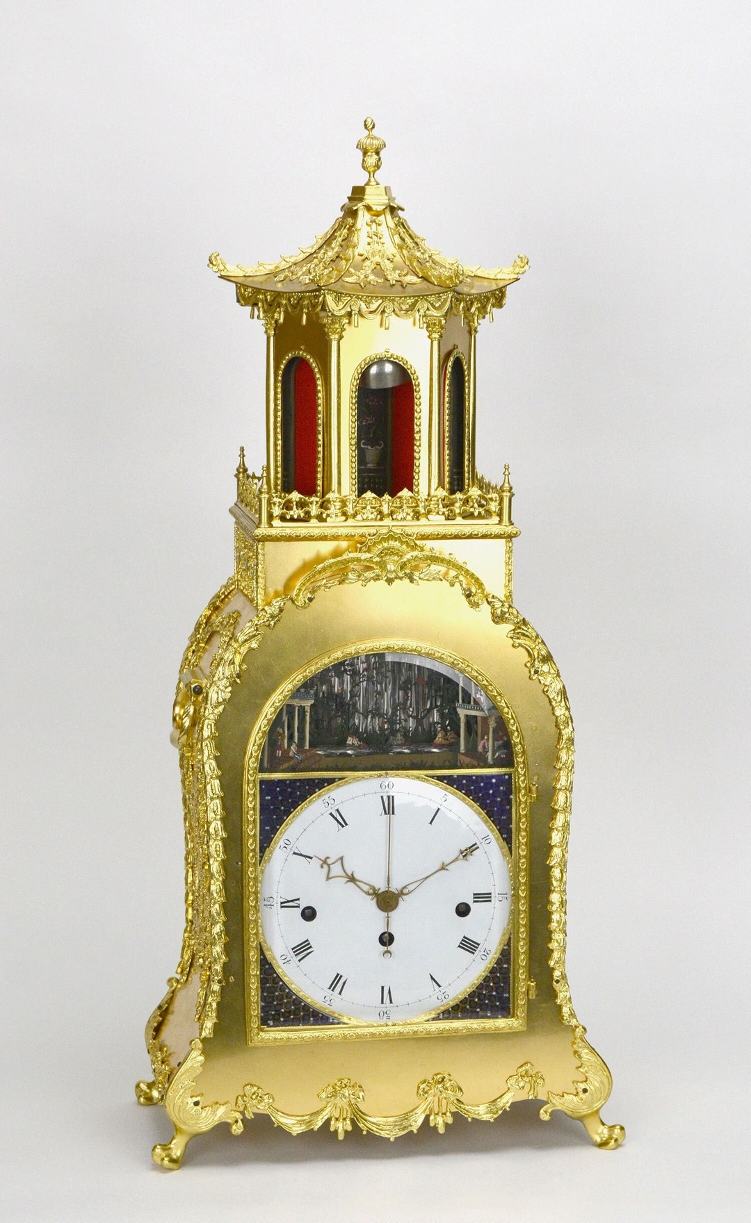 English George III Style Animated Musical Bell Striking Monk Figure ...