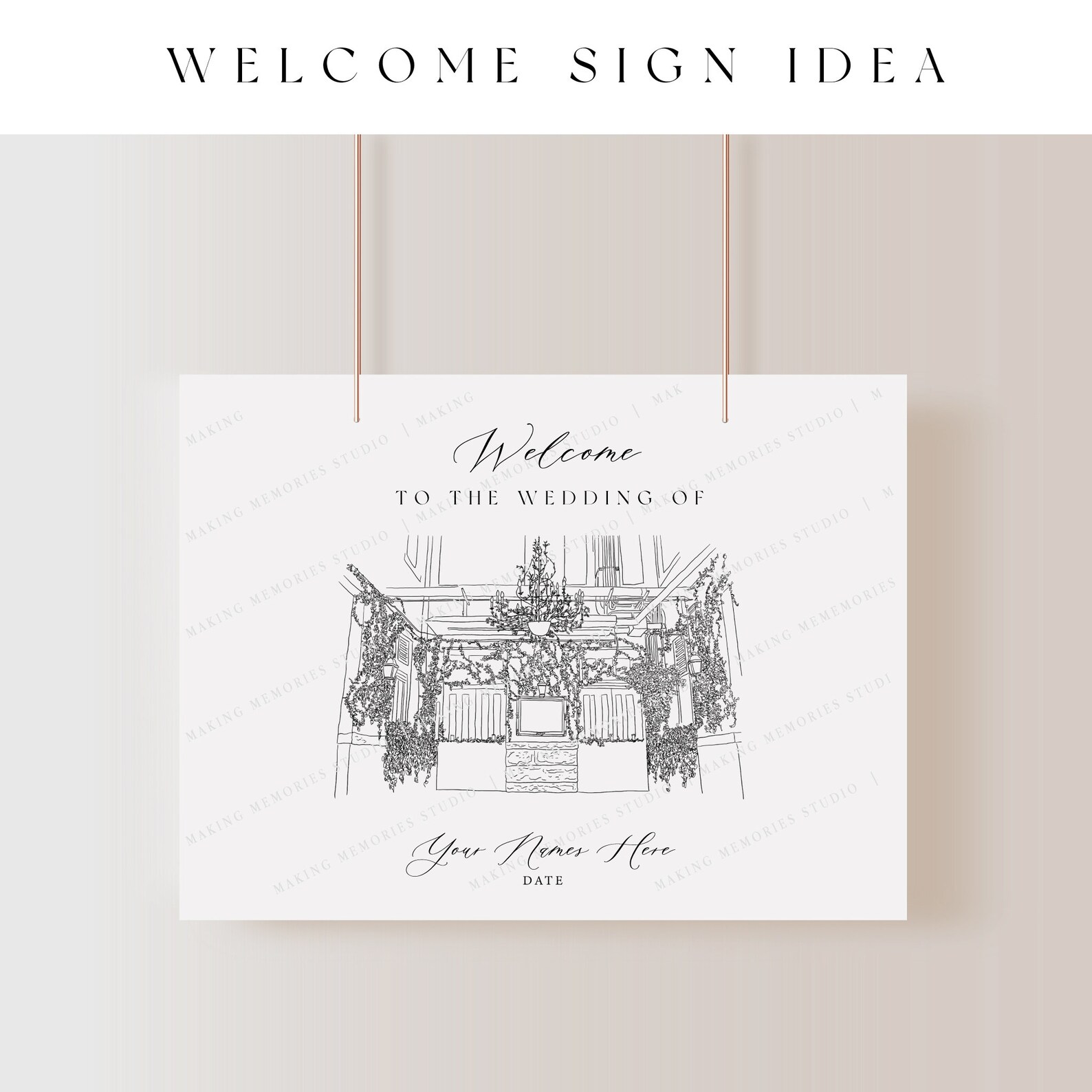 Brix & Mortar Wedding Venue Illustration Sketch, Vancouver, Home ...