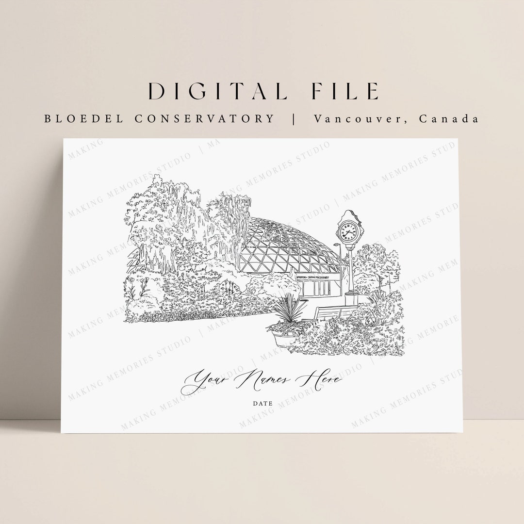 Bloedel Conservatory QE Park, Wedding Venue Illustration Sketch ...