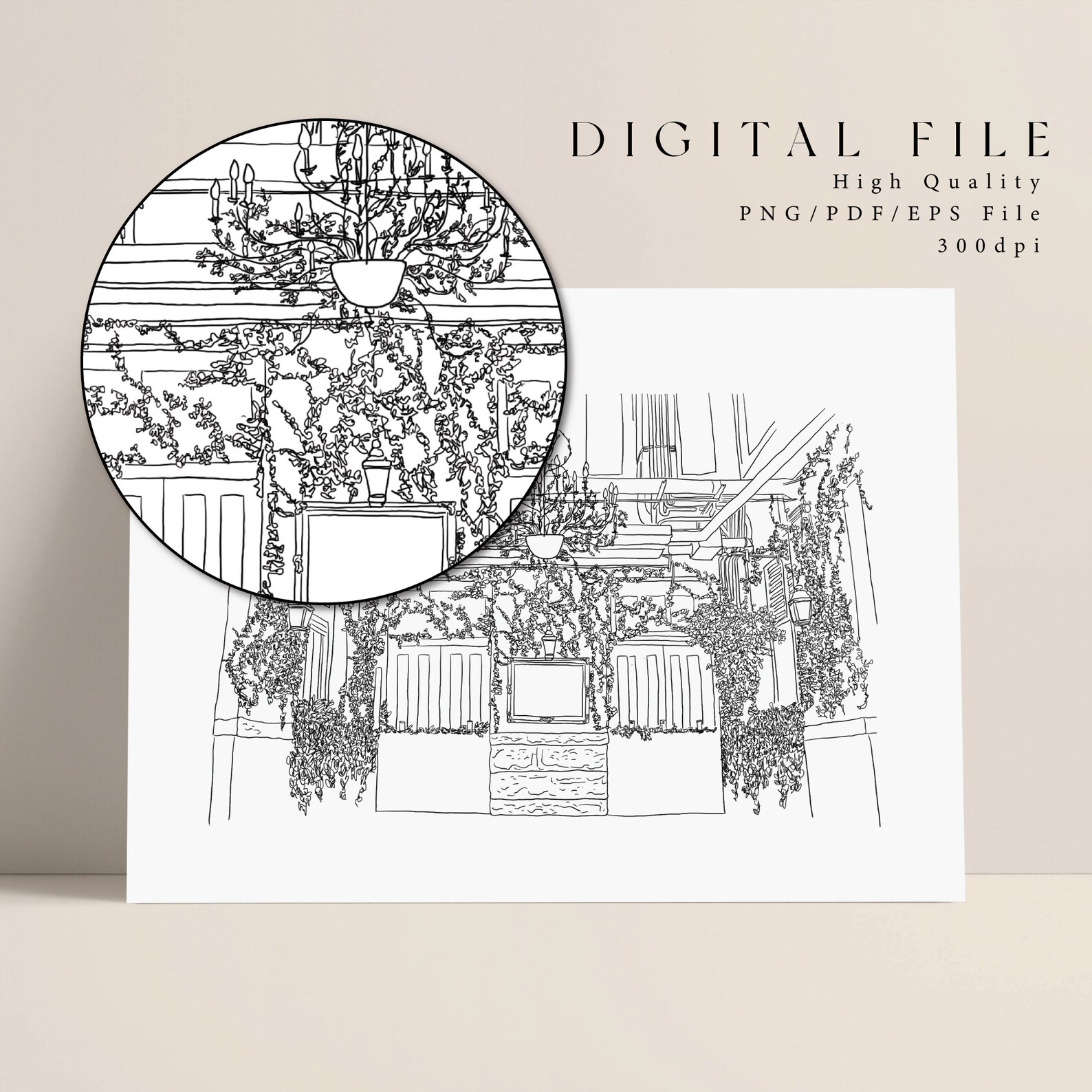 Brix & Mortar Wedding Venue Illustration Sketch, Vancouver, Home ...