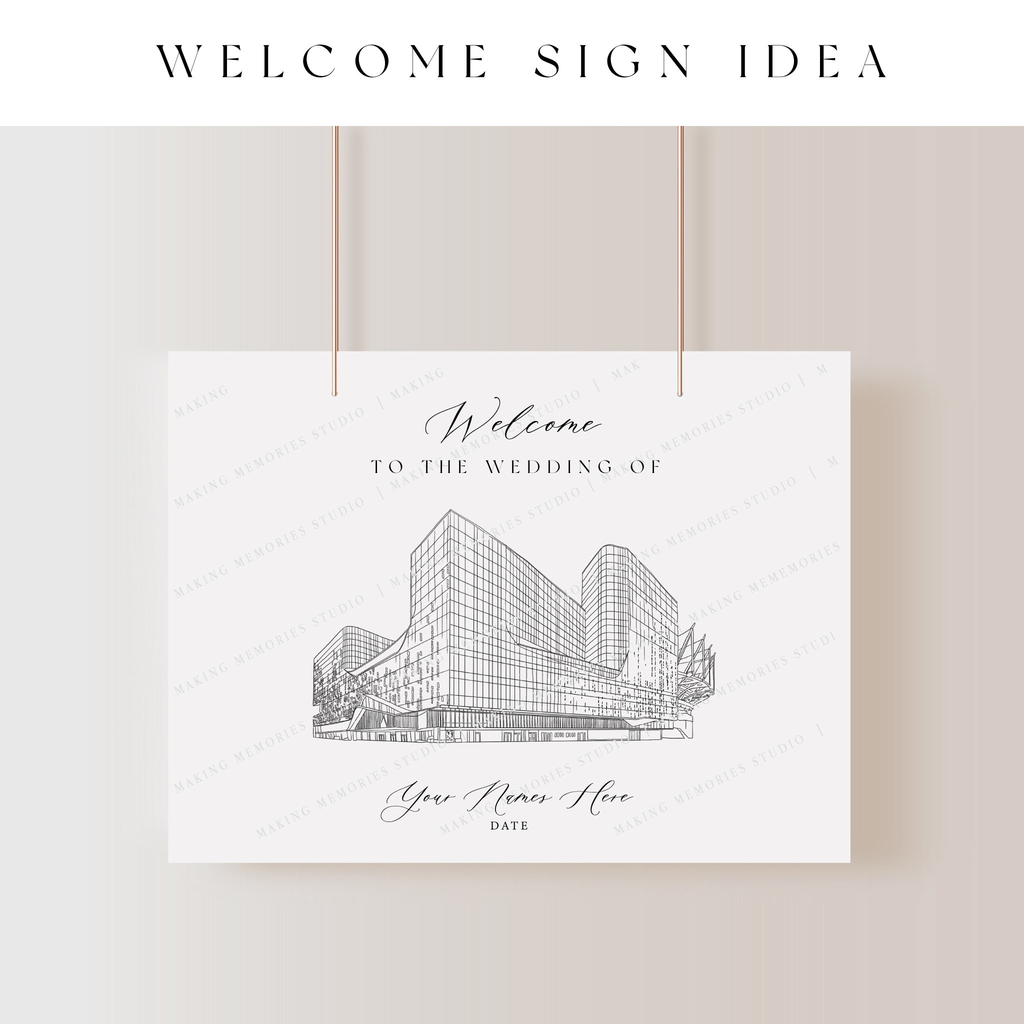 JW Marriot Parq Wedding Venue Illustration Sketch, Vancouver Downtown ...