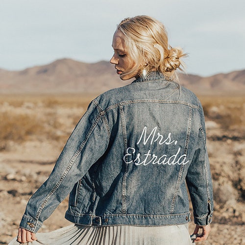 Personalized Mrs Denim Jacket Mrs Jean Jacket Custom Bride | Etsy