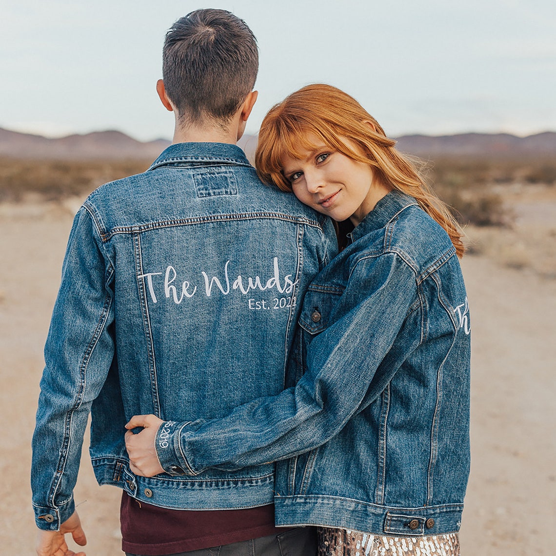 Wedding Name Couple Denim Jackets Jean Jacket Wedding | Etsy