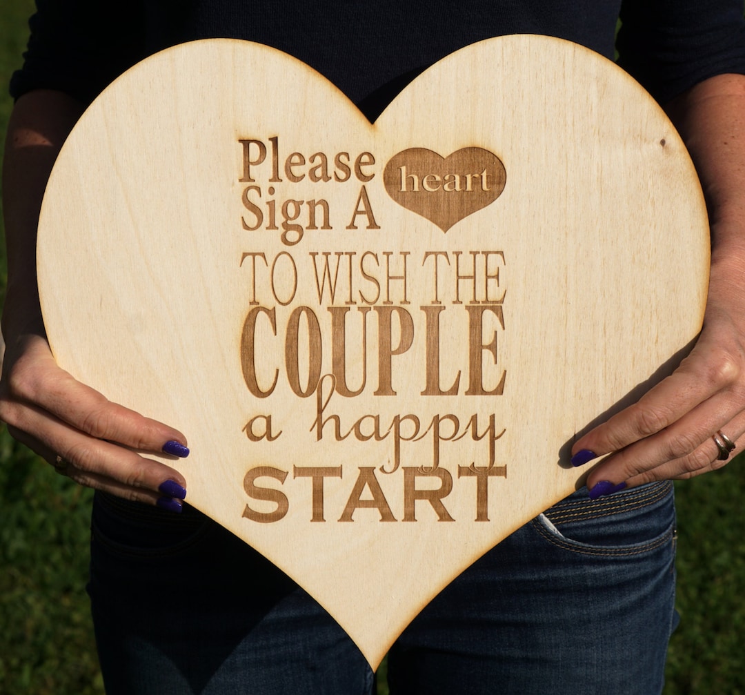 Large Laser Cut Custom Heart Large Heart Wooden 14" Big Heart Custom ...