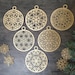 Christmas Baubles 3 in or 4 in Wood Snowflake Wood Snowflake Ornaments ...