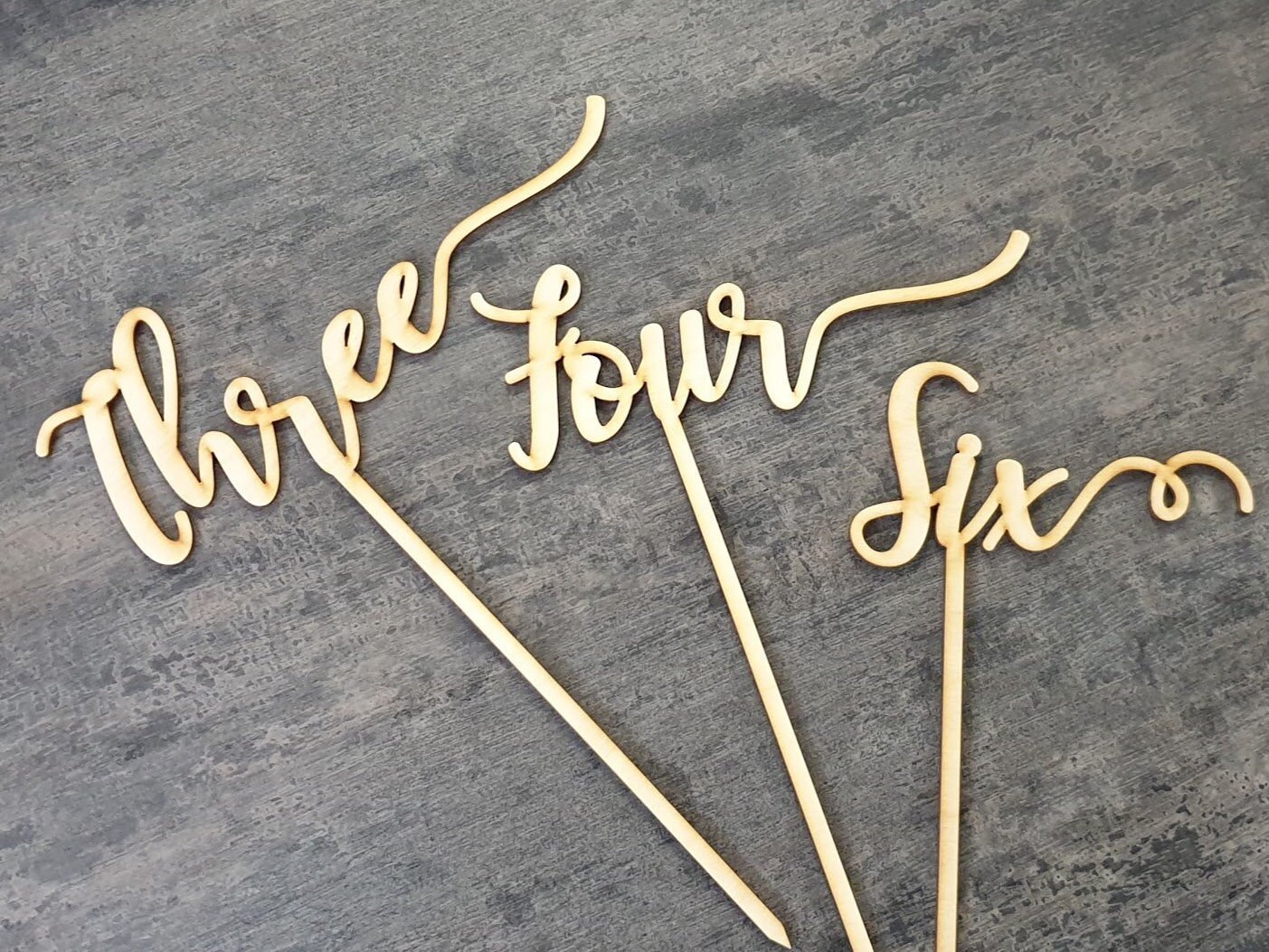 WOOD Table Number Custom Wedding Table Number Text Table | Etsy