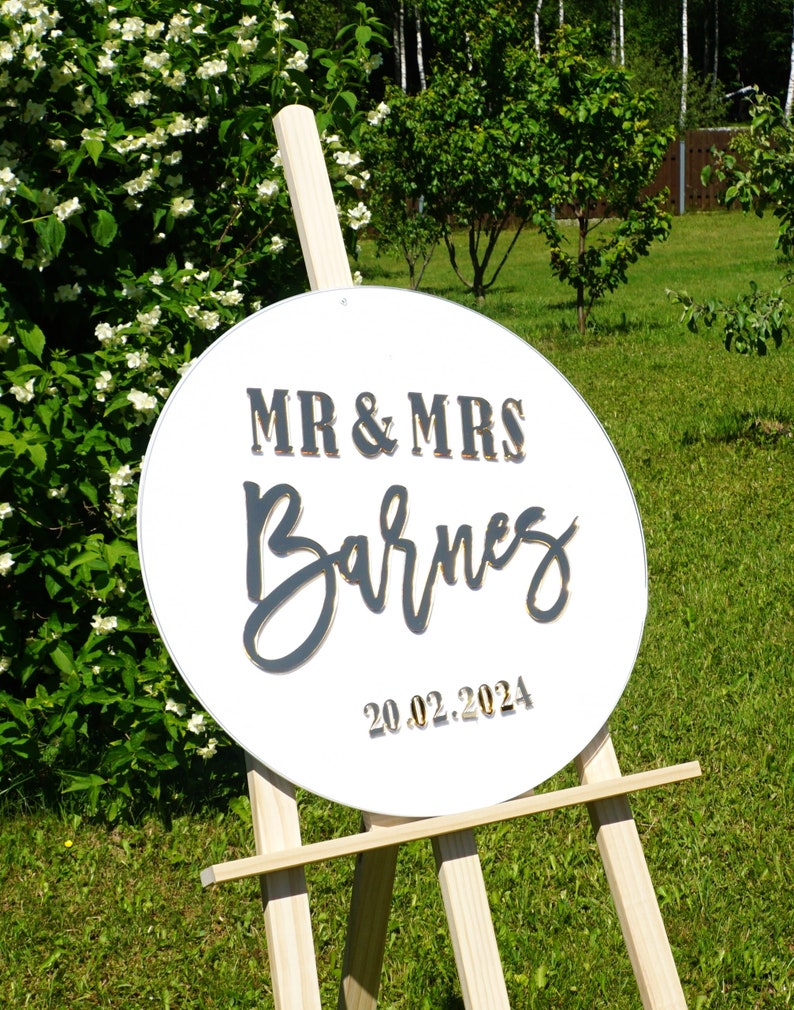 Round Wedding Welcome Sign Ceremony Welcome Sign Acrylic | Etsy