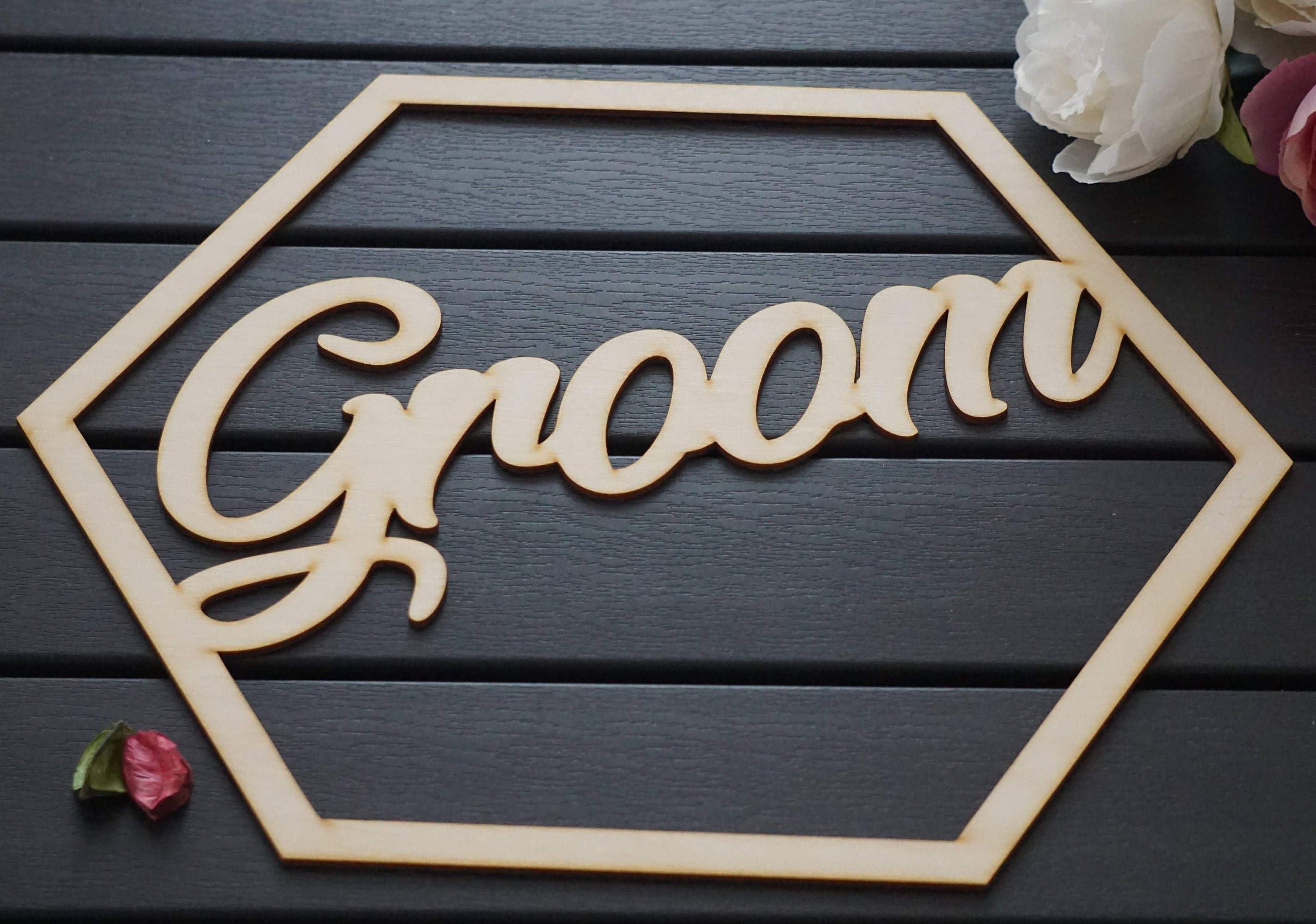 Chair Signs Set Bride and Groom Wooden Bride Sign Wooden Groom - Etsy