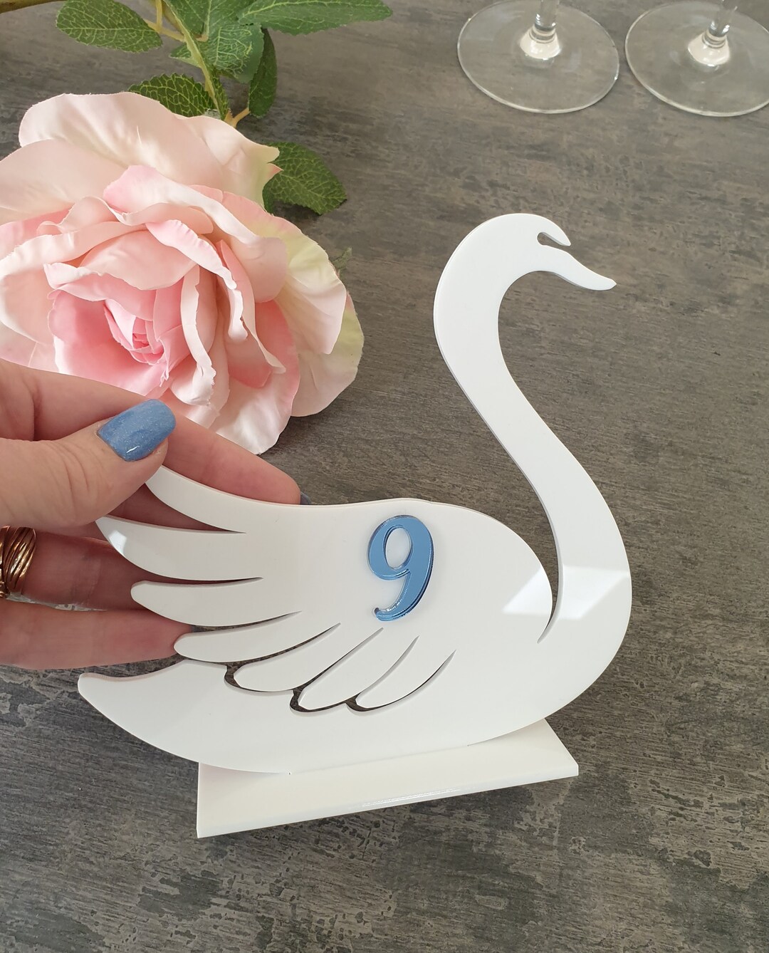 Swan Center Pieces for Wedding Swan Table Numbers Acrylic Table Numbers ...
