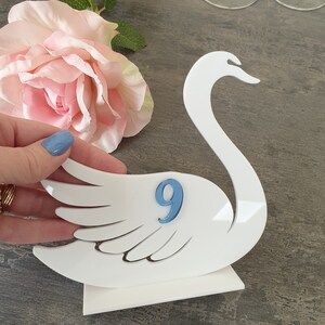 Swan Center Pieces for Wedding Swan Table Numbers Acrylic Table Numbers ...