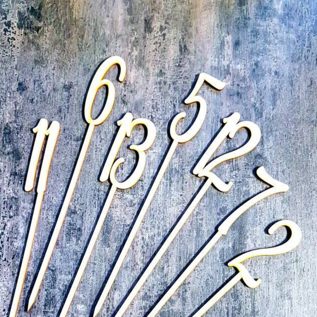 Wooden Table Numbers, Custom Wedding Table Numbers Wood Custom Table ...