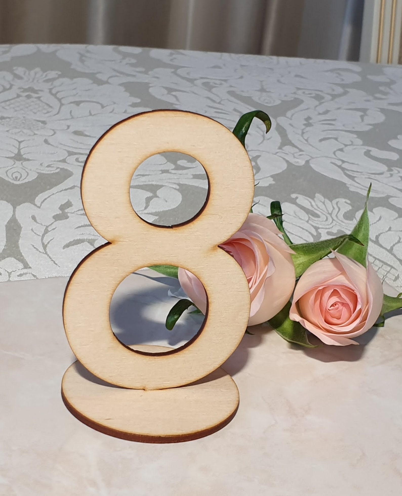 Wood Table Numbers With Base Wedding Table Numbers Table Decoration 4 ...