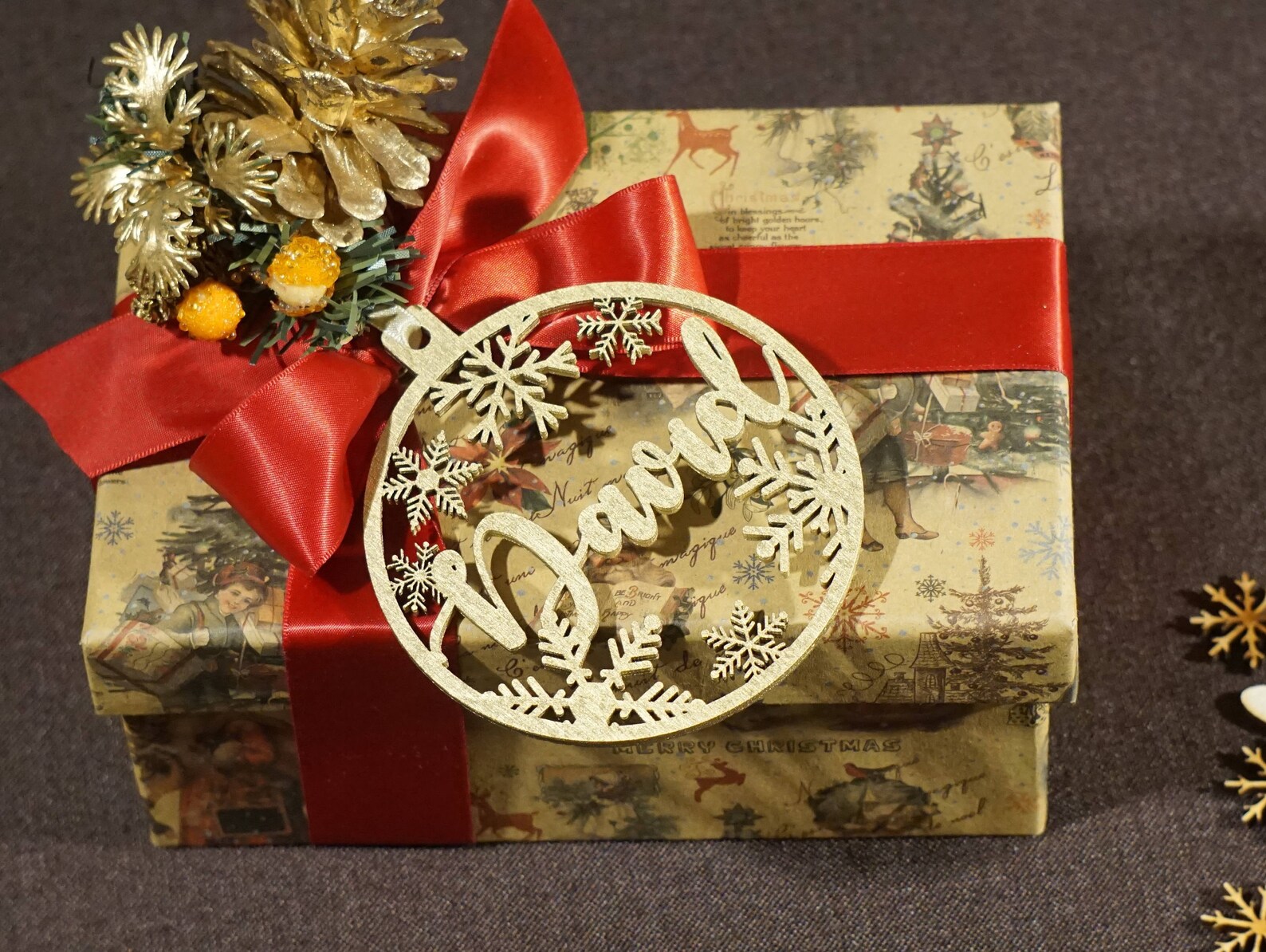 Christmas Bauble Personalized Custom Bauble Laser Cut Names CUSTOM ...