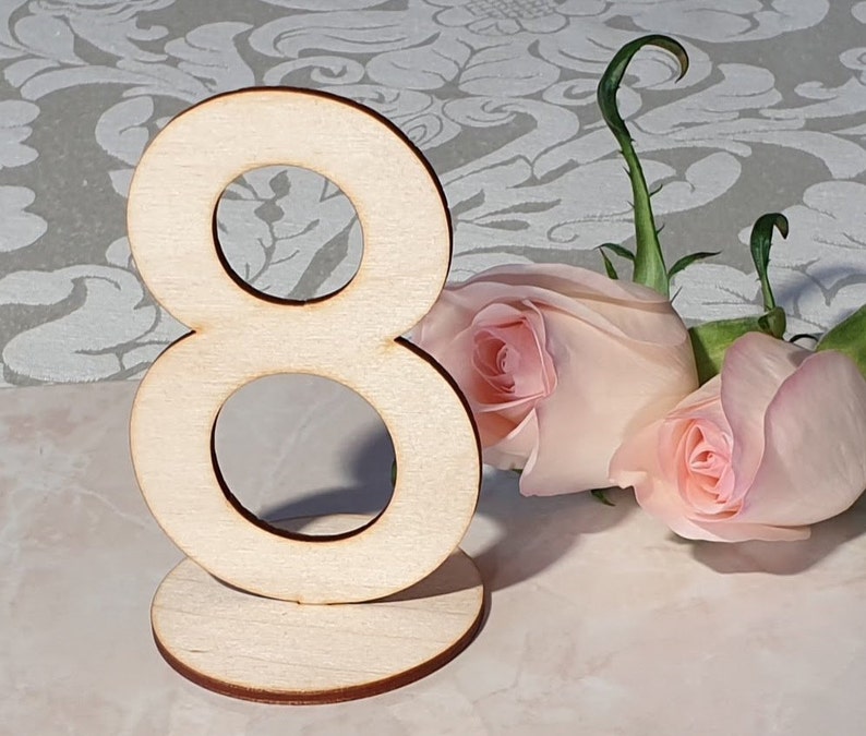 Wood Table Numbers With Base Wedding Table Numbers Table Decoration 4 ...