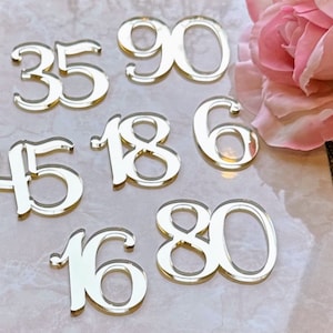 Acrylic Numbers Custom Number Craft Lasercut Numbers Wedding Numbers ...