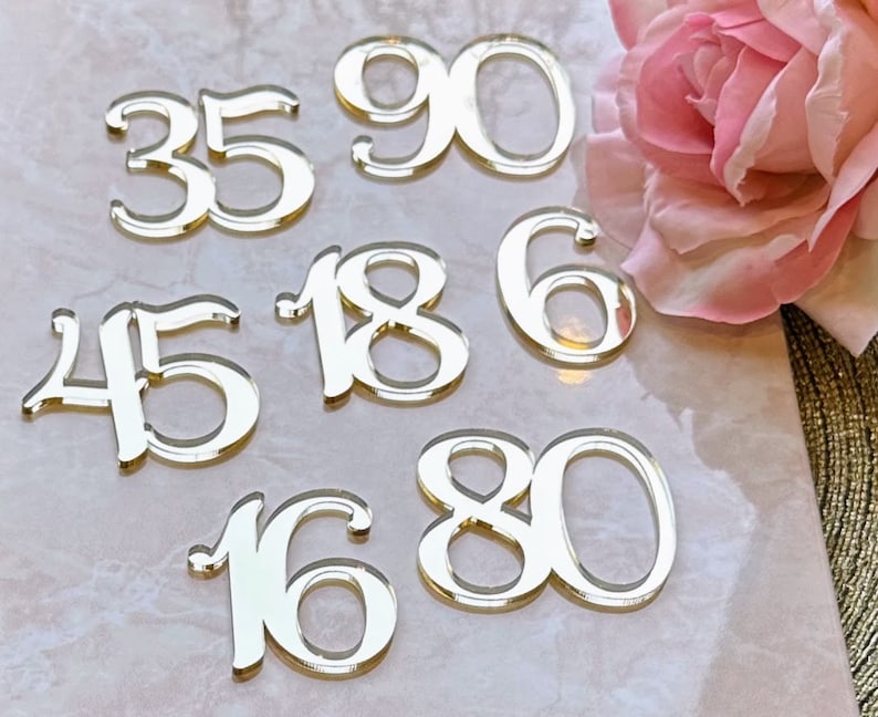 Acrylic Numbers Custom Number Craft Lasercut Numbers Wedding Numbers ...