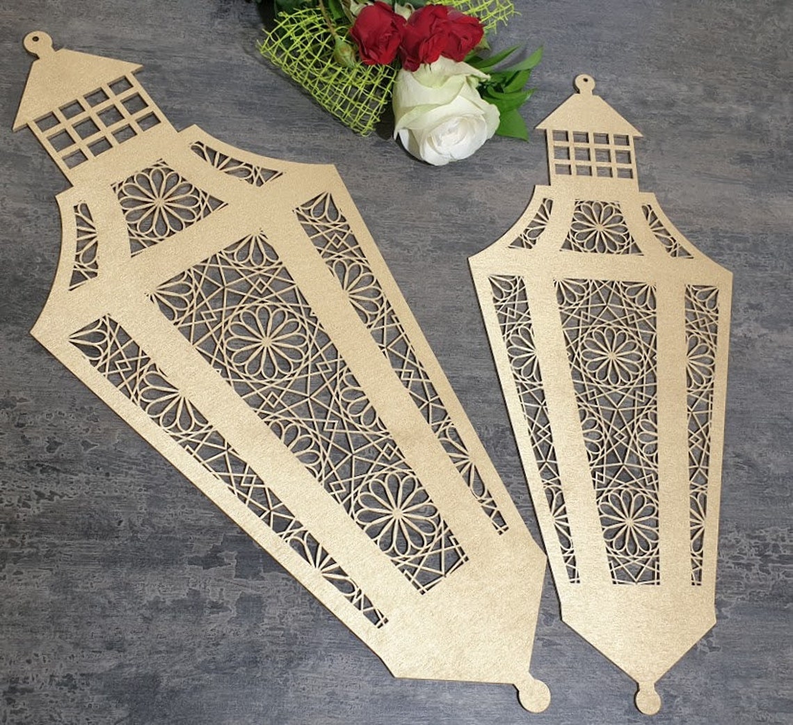 Set of 2 Islamic Style Lanterns 40 Cm and 50 Cm High Ramadan | Etsy