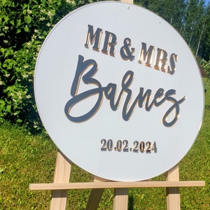 Round Wedding Welcome Sign Ceremony Welcome Sign Acrylic | Etsy