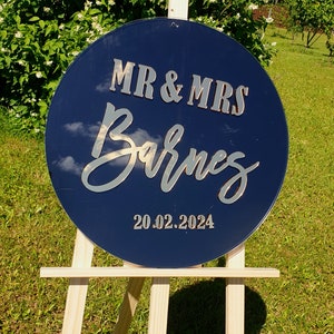 Round Wedding Welcome Sign Ceremony Welcome Sign Acrylic | Etsy