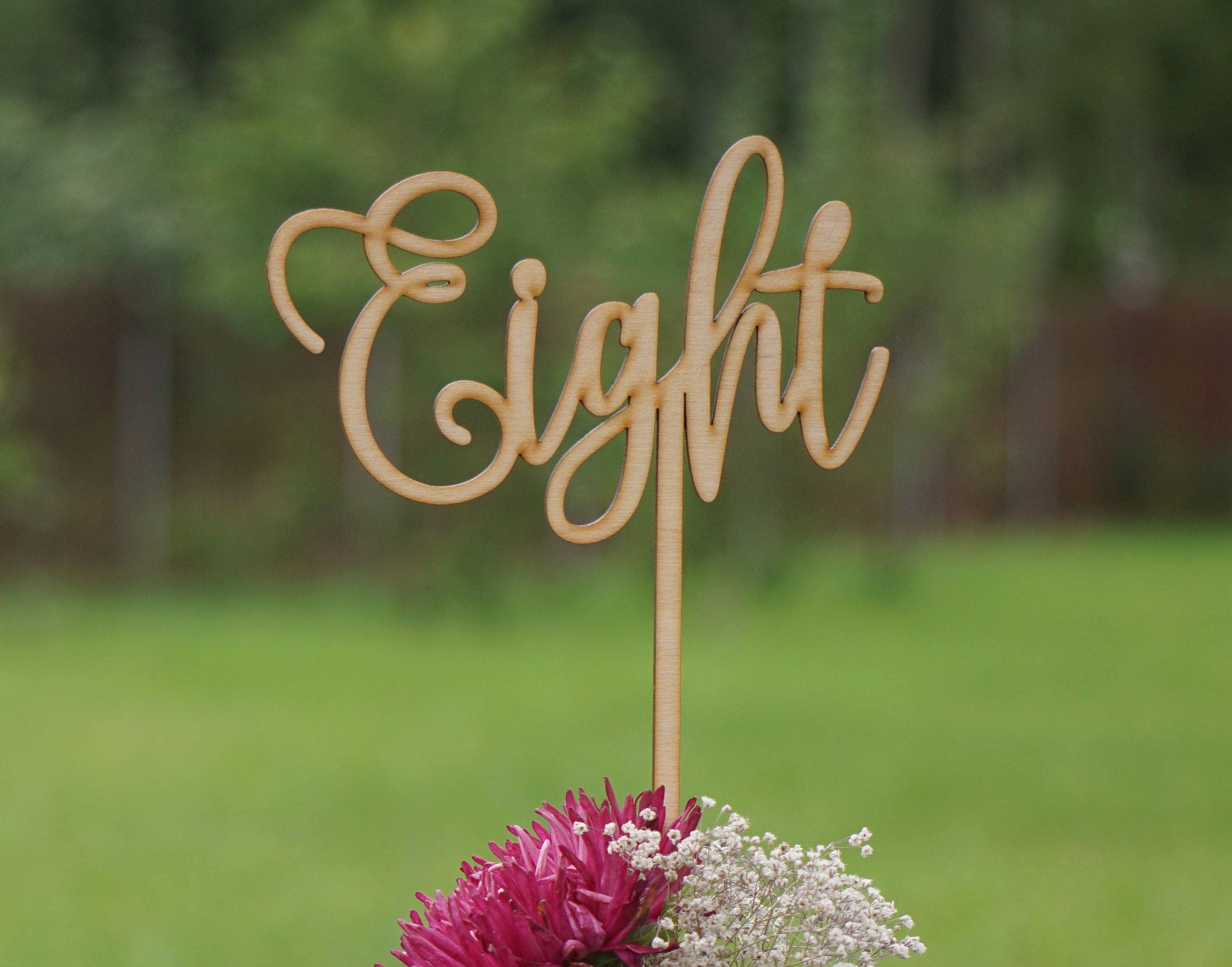 Table Numbers 1 - 10, 10 Numbers Total, Wooden Table Numbers Script ...