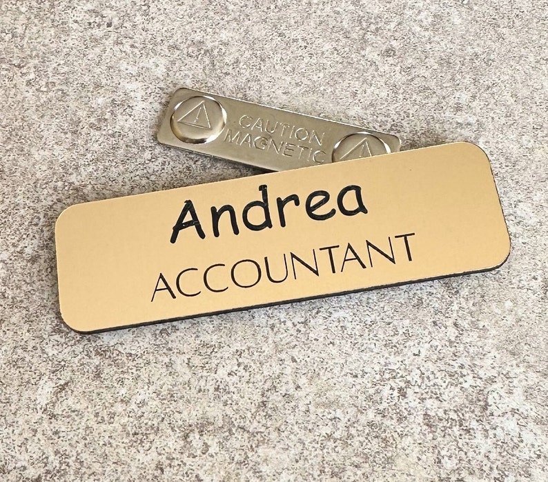 Engraved Label Custom Badge Trophy Label Personalized Engraved Name ...