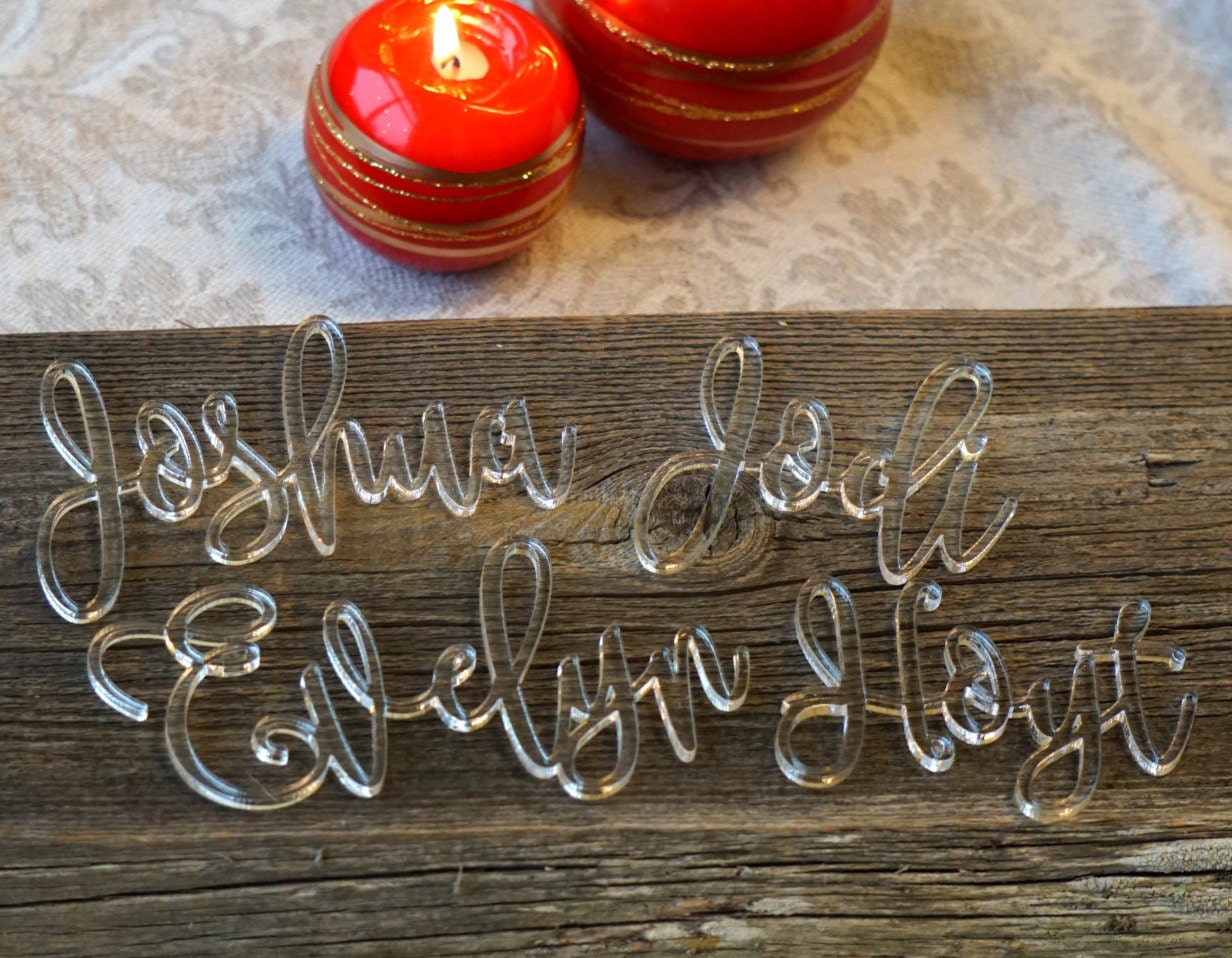 Clear Place Cards Acrylic Wedding Place Cards Acrylic Place - Etsy