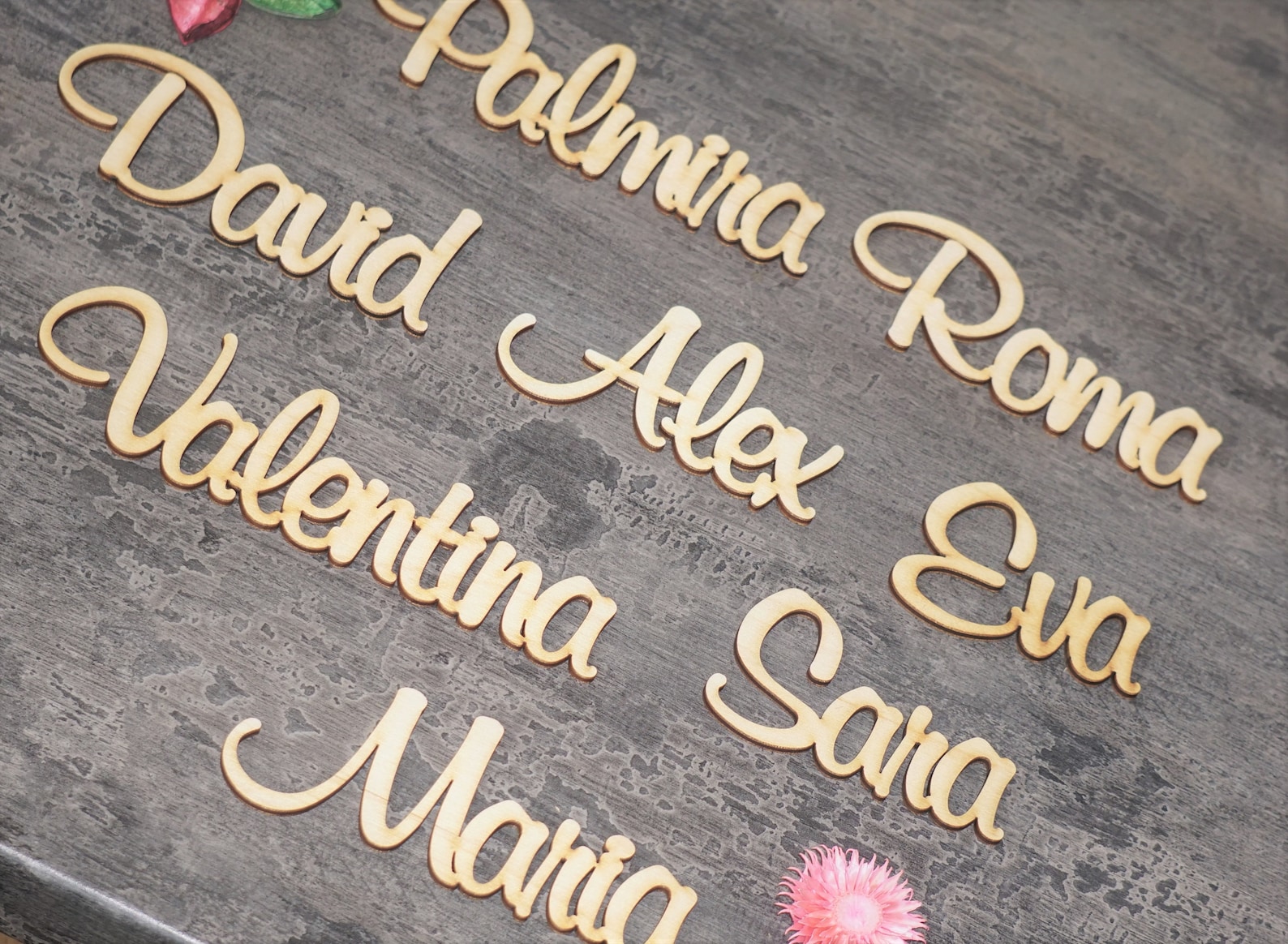 Wedding Place Card Laser Cut Names Place Setting Wedding Signs Dinner ...