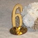 Gold Table Numbers Wedding Table Numbers Table Decoration 4 Gold Mirror ...