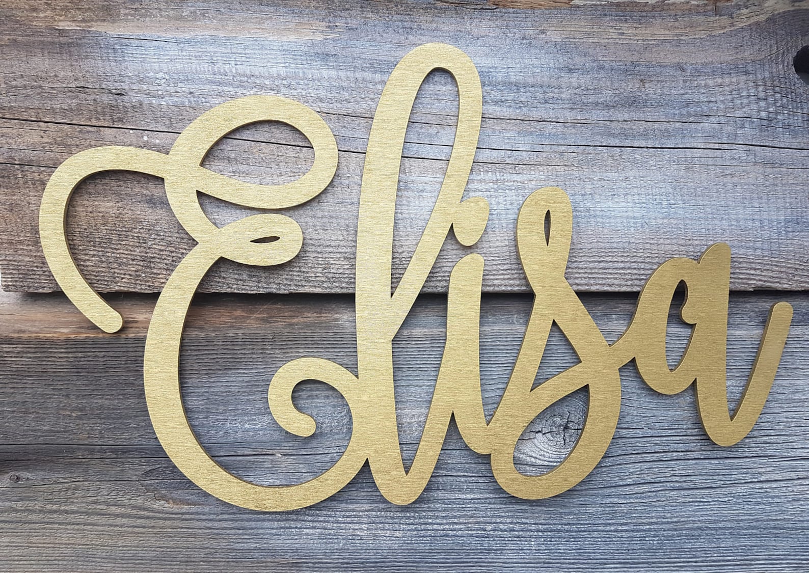 Custom Name Sign Baby Name Plaque Custom Wooden Signs Gold Wooden Name ...