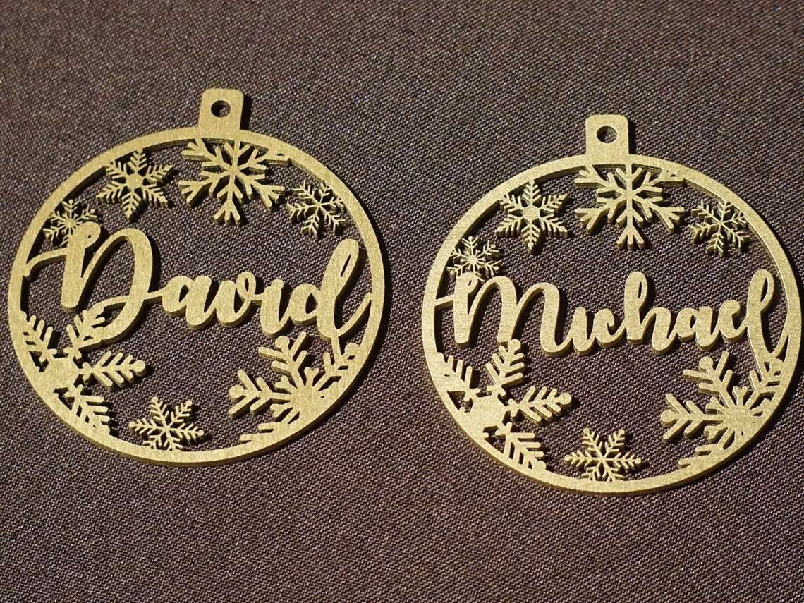 Christmas Bauble Personalized Custom Bauble Laser Cut Names CUSTOM ...