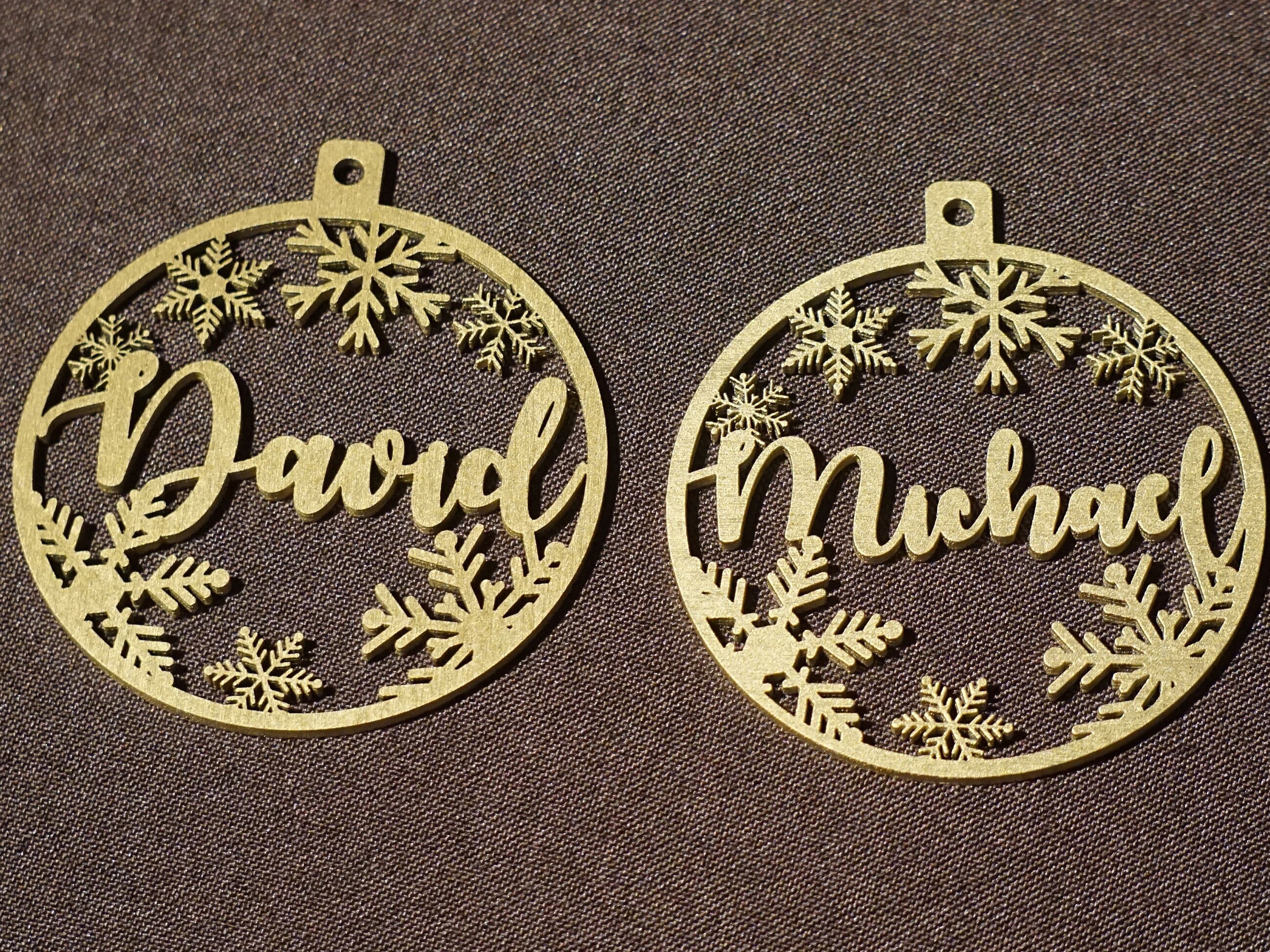 Christmas Bauble Personalized Custom Bauble Laser Cut Names CUSTOM ...