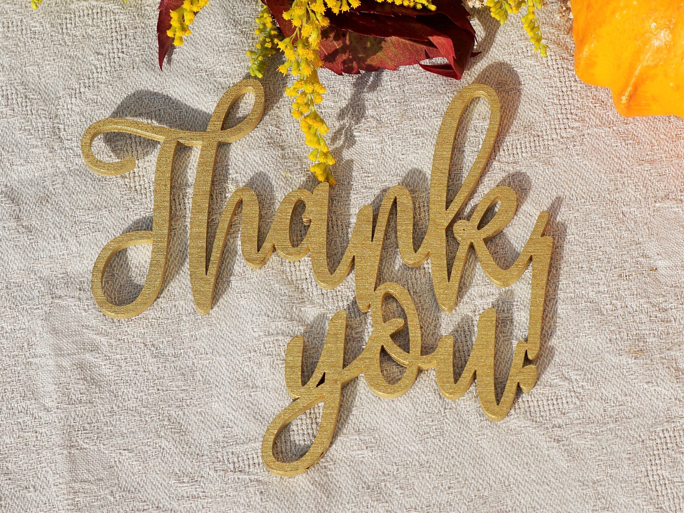 Thank You Sign Thank You Laser Cut Sign Thank You Tags | Etsy