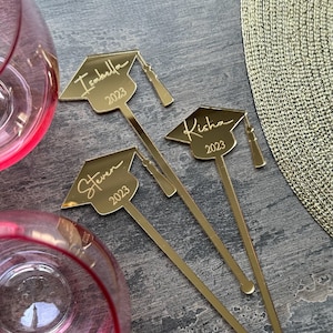 Personalized Graduation Drink Stirrers, Class of 2026, Party Decor - Etsy
