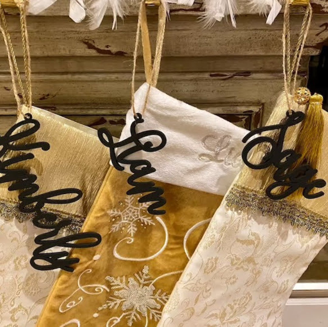 Christmas Wood Stocking Tags Personalized Christmas Stocking Tags Wood ...
