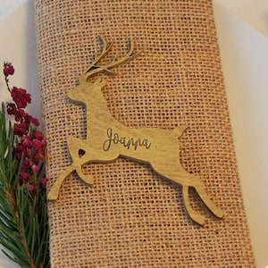 Table Decor Christmas Place Cards Reindeer Place Cards Christmas Table ...