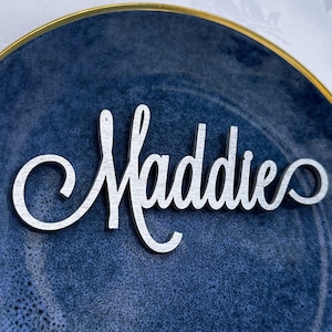 Gold Painted Wood Wedding Place Cards Laser Cut Names Wedding Place ...