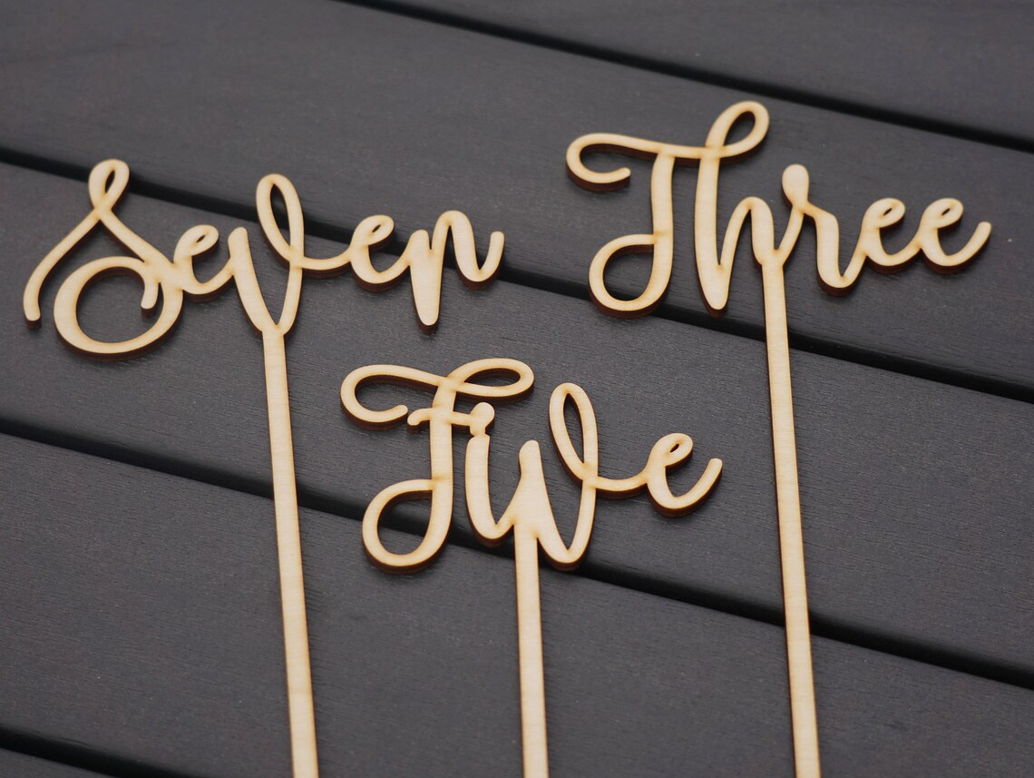 Table Numbers 1 10 10 Numbers Total Wooden Table Numbers | Etsy