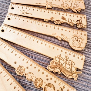 Personalized Wooden Ruler Custom Ruler Laser Cut Ruler Engraved Ruler ...