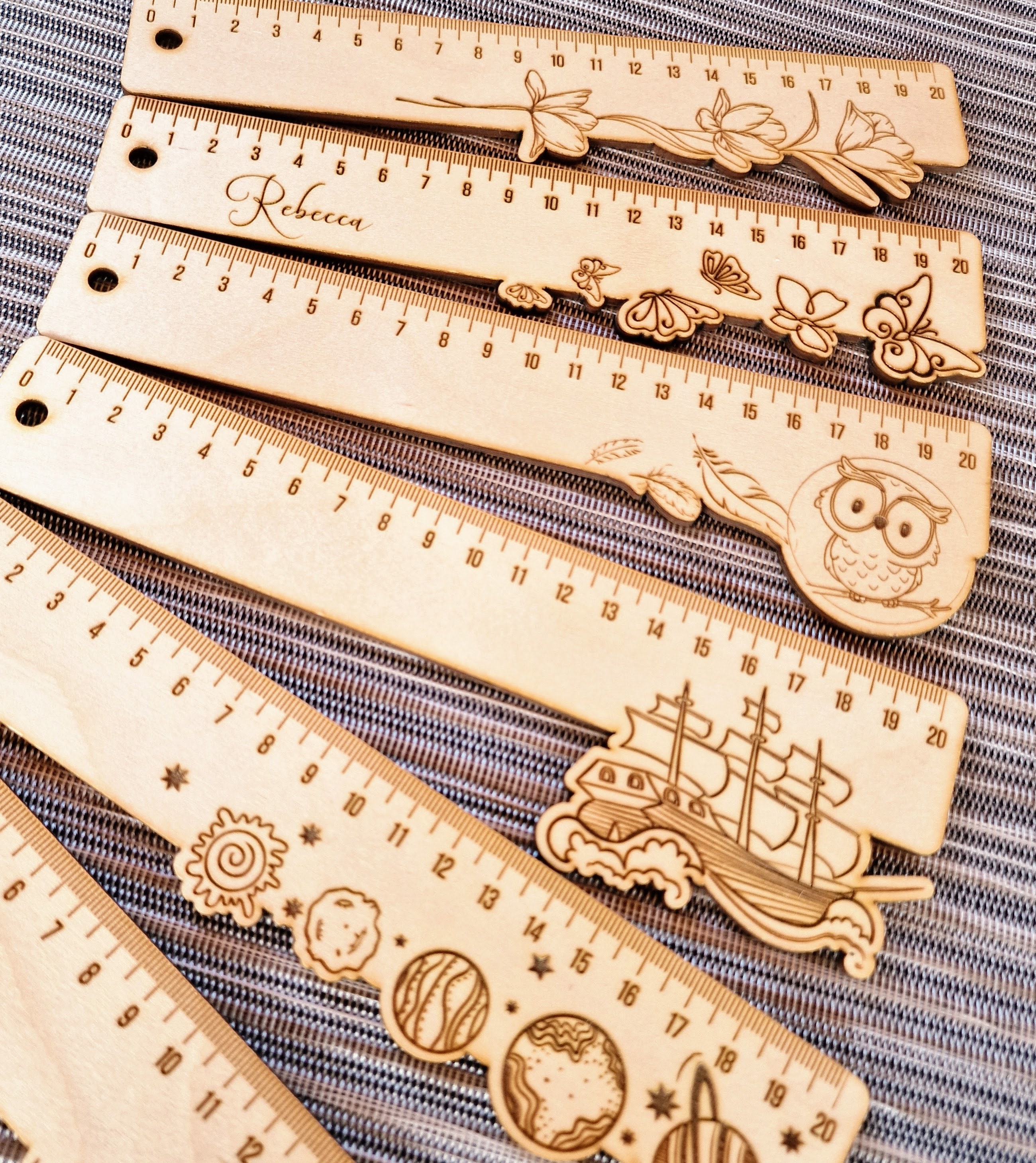 Personalized Wooden Ruler Custom Ruler Laser Cut Ruler - Etsy