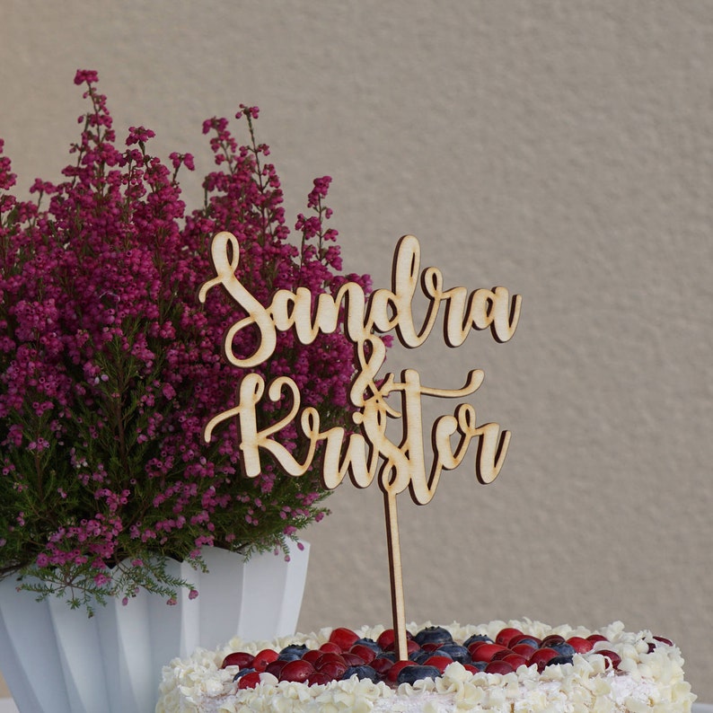 Wedding Cake Topper Couple Cake Topper Couple Names Cake | Etsy