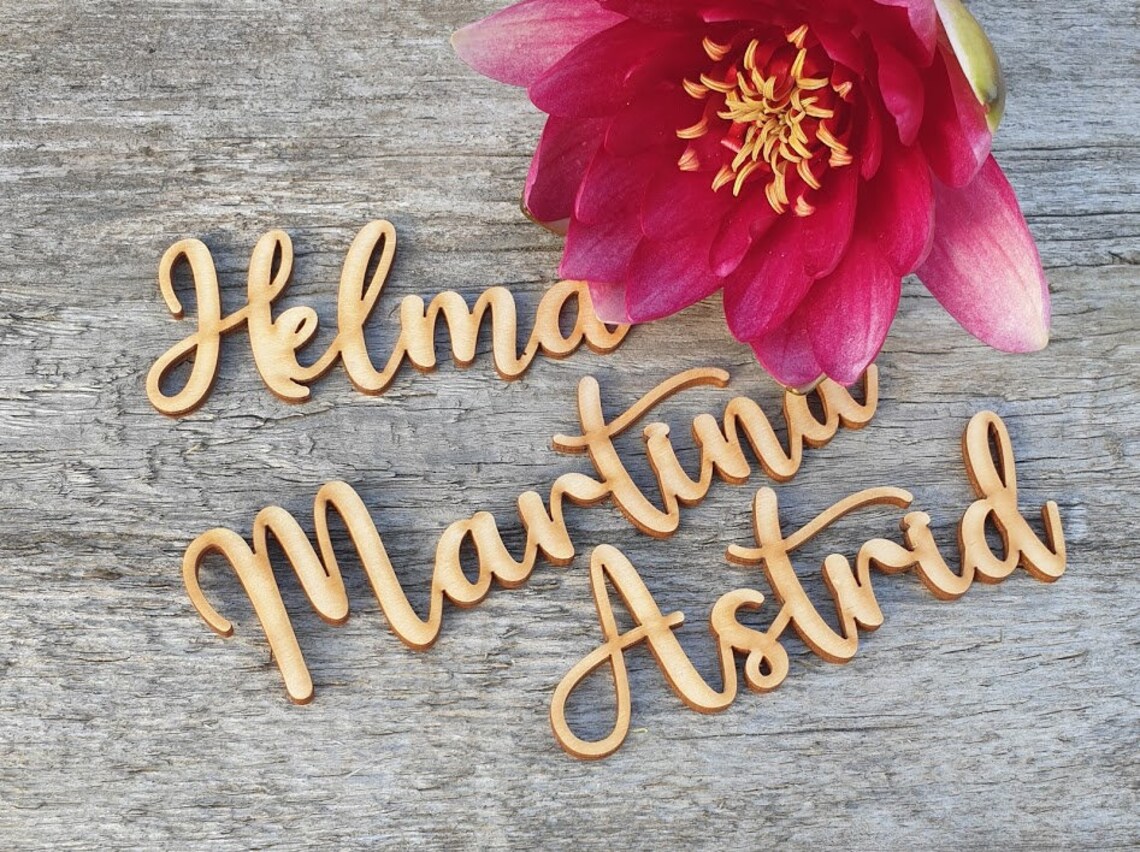 Wood Place Cards Wedding Place Cards Custom Laser Cut Names - Etsy