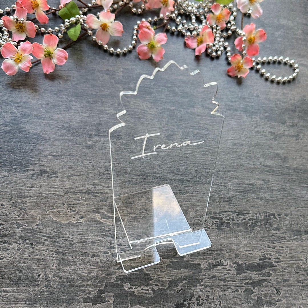 Custom Phone Stand Acrylic Phone Stand Engraved Phone Stand - Etsy