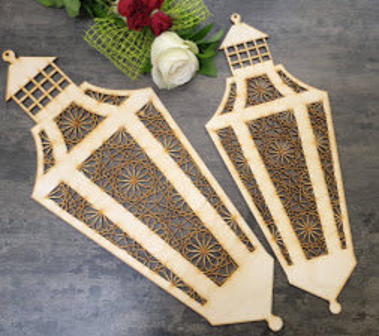 Set of 2 Islamic Style Lanterns 40 Cm and 50 Cm High Ramadan | Etsy