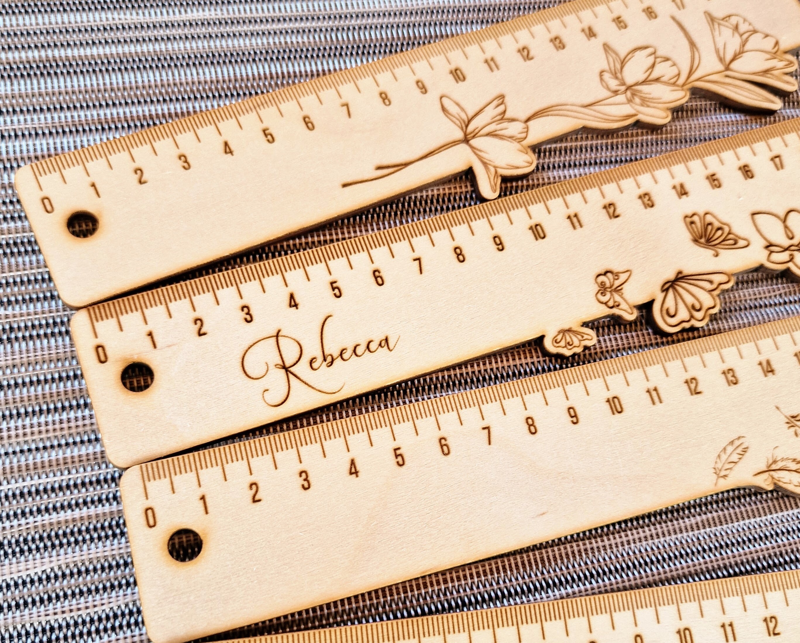 Personalized Wooden Ruler Custom Ruler Laser Cut Ruler - Etsy
