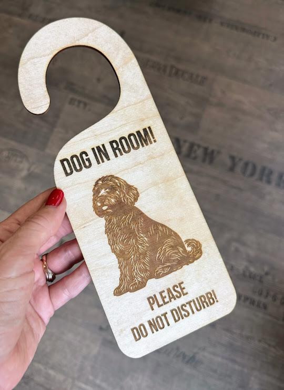 Dog Warning Sign Custom Breed Dog Do Not Disturb Sign Dog Door Hanger ...