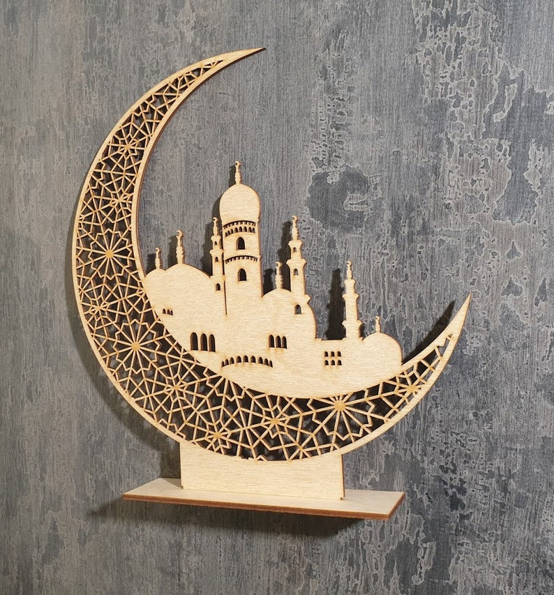 Freestanding Mosque Decor Moon Decoration Sign Ramadan Kareem | Etsy
